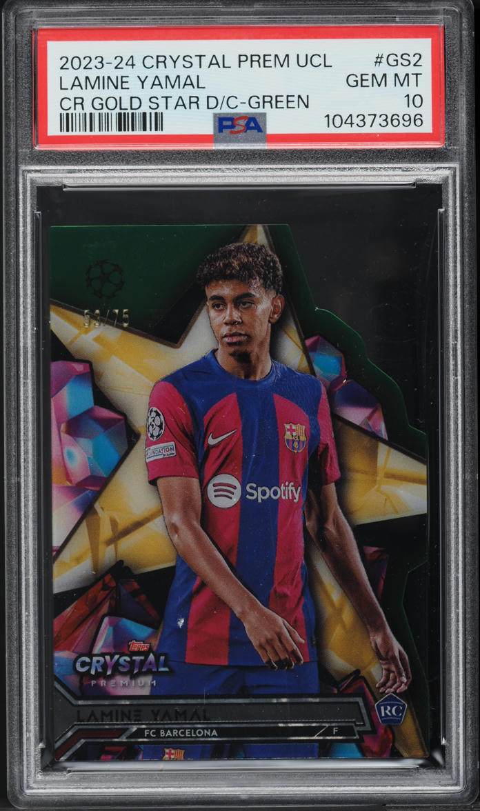 2023 Topps Crystal Premium UCL Crystal Star Green Lamine Yamal RC /75 ...