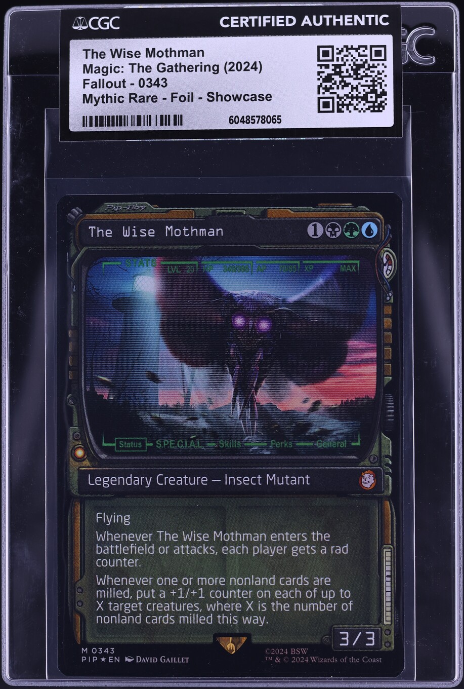 2024 Magic The Gathering MTG Fallout Foil Showcase The Wise Mothman CGC ...