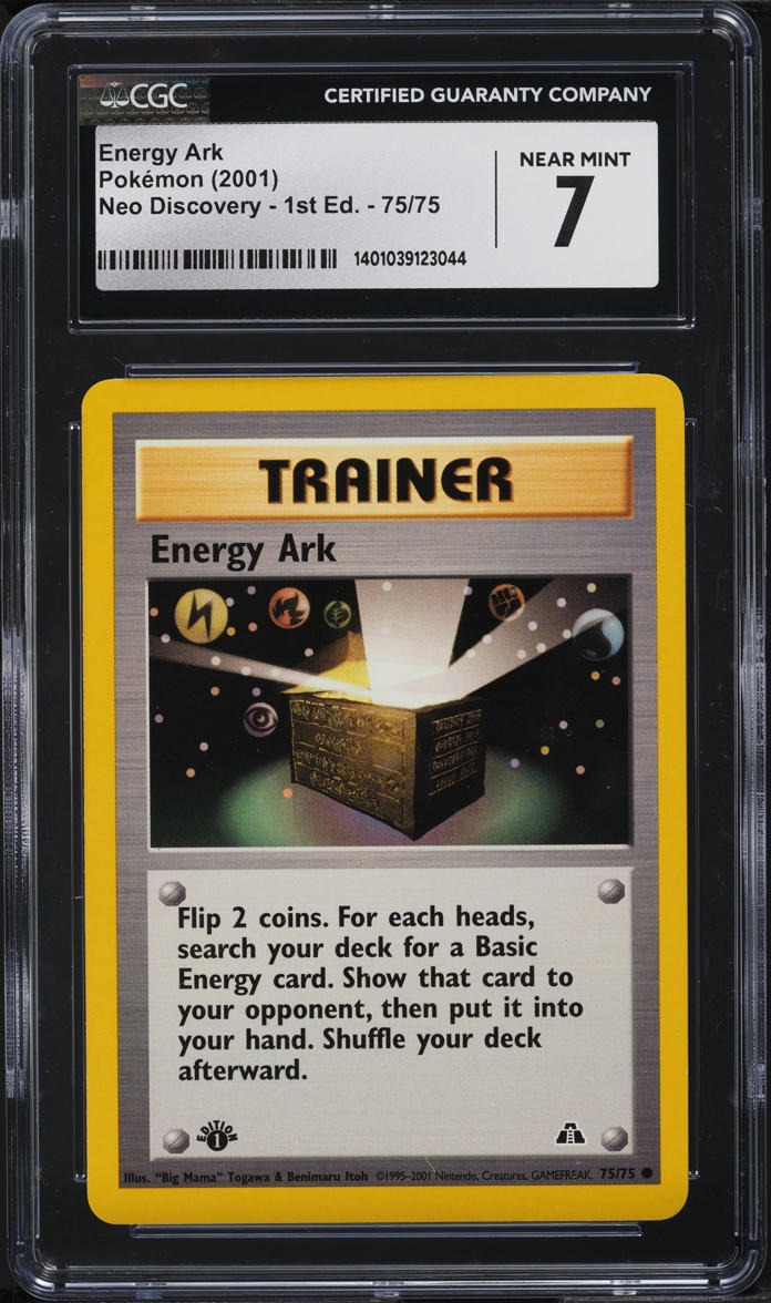 2001 Pokemon Neo Discovery 1st Edition Energy Ark #75 CGC 7 NRMT on ...