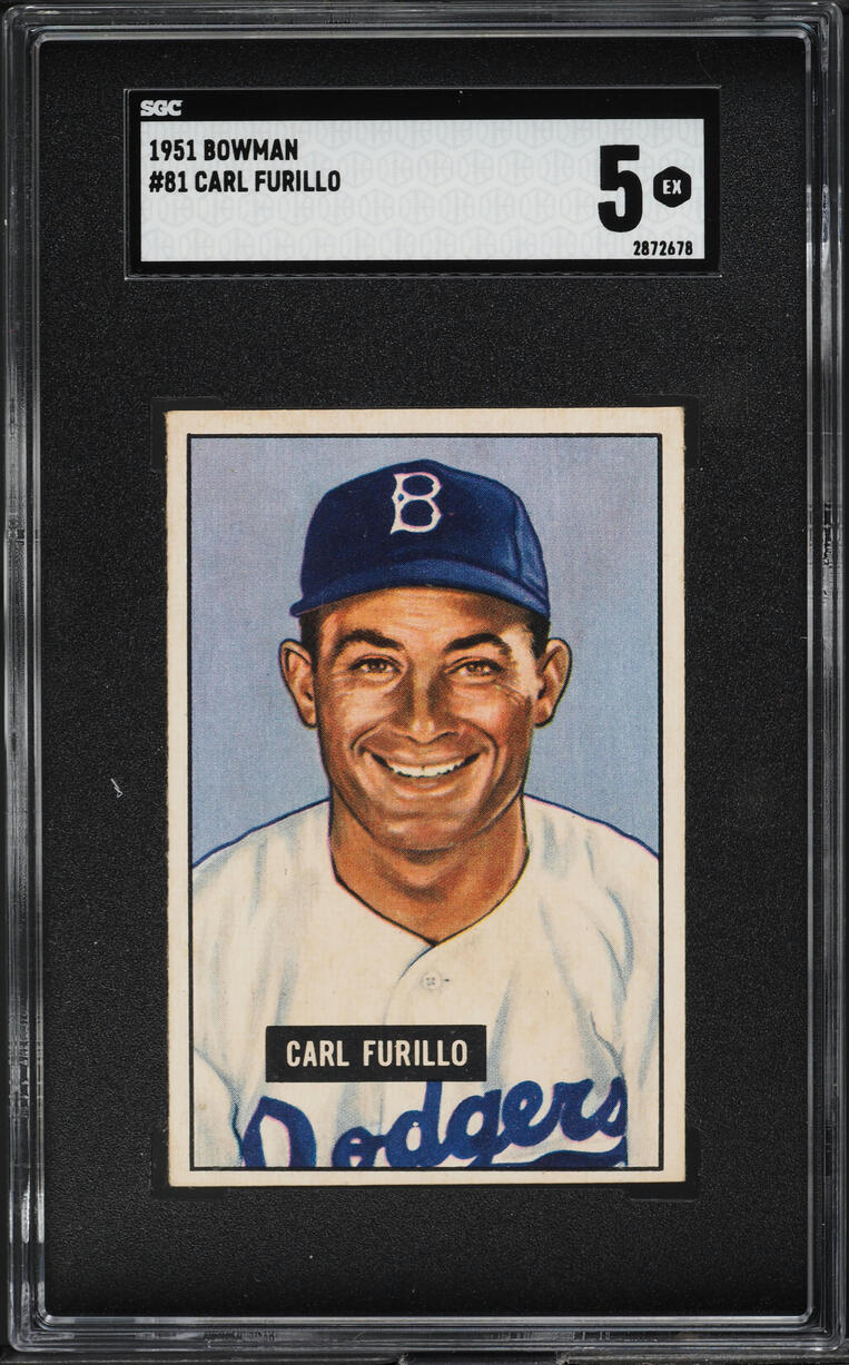 1951 Bowman Carl Furillo #81 SGC 5 EX on Fanatics Collect