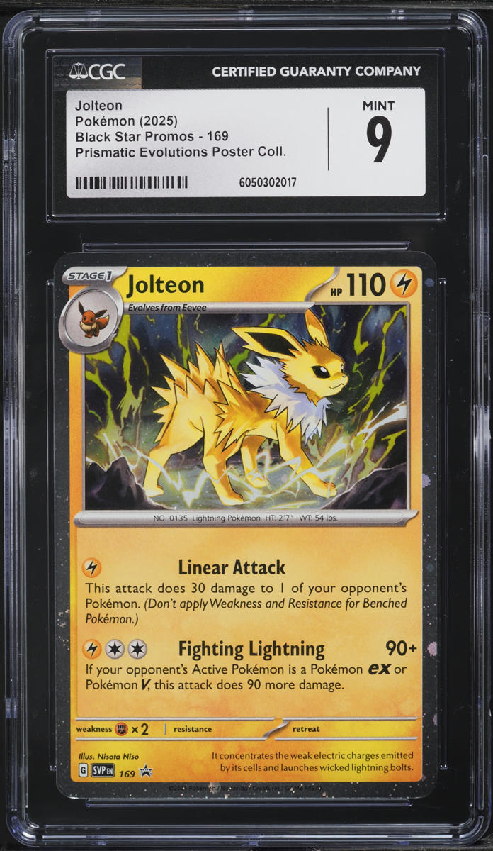2025 Pokemon SV Black Star Promo Prismatic Evolutions Jolteon #169 CGC ...