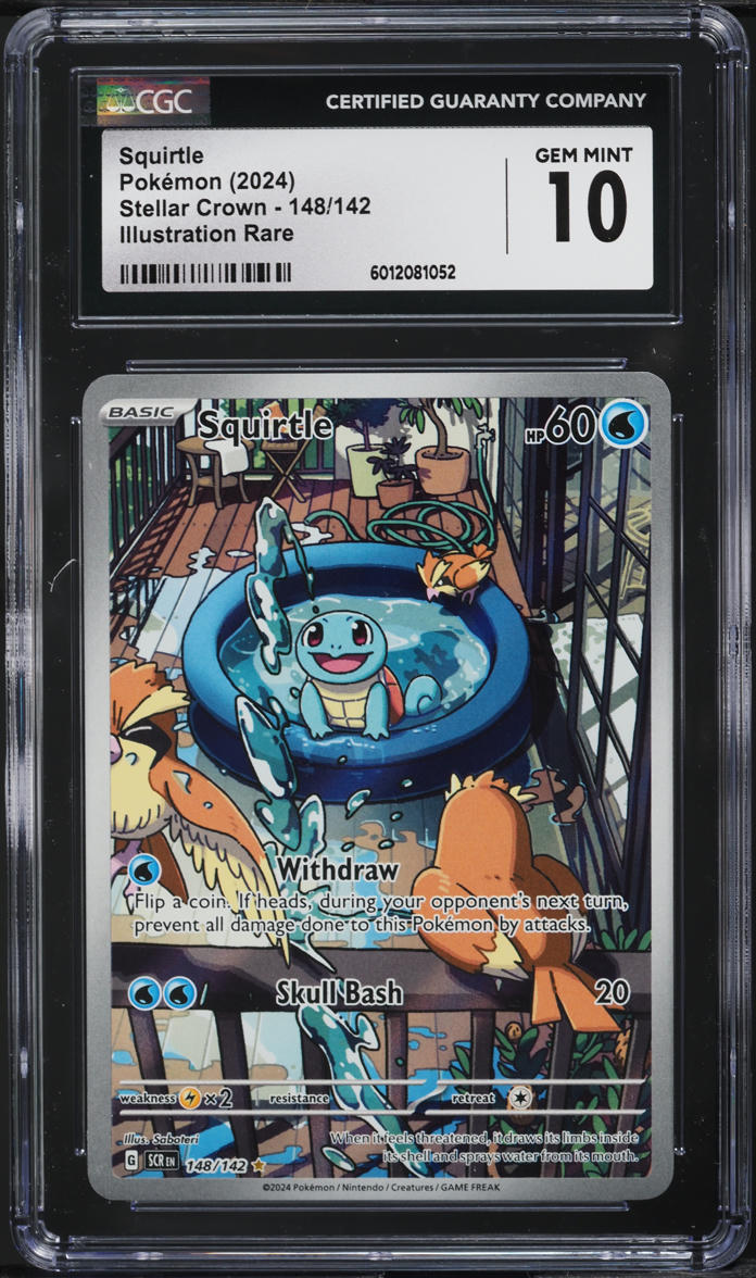 2024 Pokemon SV Stellar Crown Illustration Rare Squirtle #148 CGC 10 ...