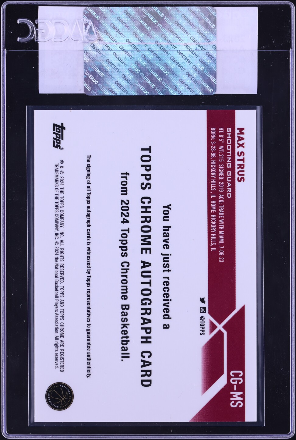 2023 Topps Chrome Gold Refractor Max Strus AUTO /50 #CG-MS CGC AUTH on ...