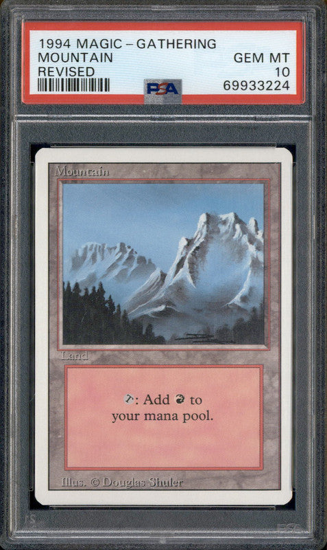 1994 Magic the Gathering Revised Mountain PSA 10 on Fanatics Collect