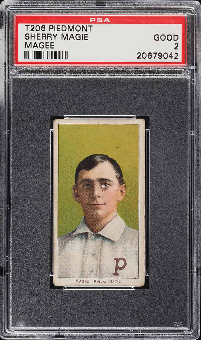 1909-11 T206 Sherry Magee MAGIE ERROR PSA 2 GD (PWCC-A) on Fanatics Collect