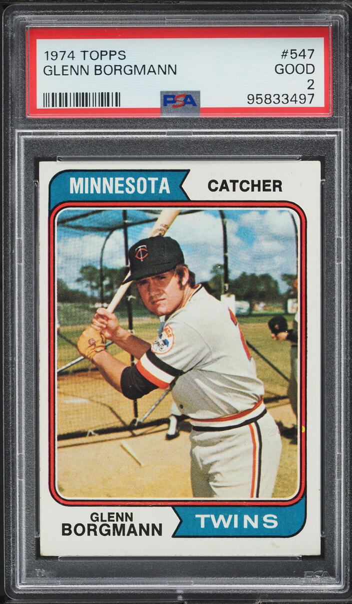 1974 Topps Glenn Borgmann #547 PSA 2 GD on Fanatics Collect