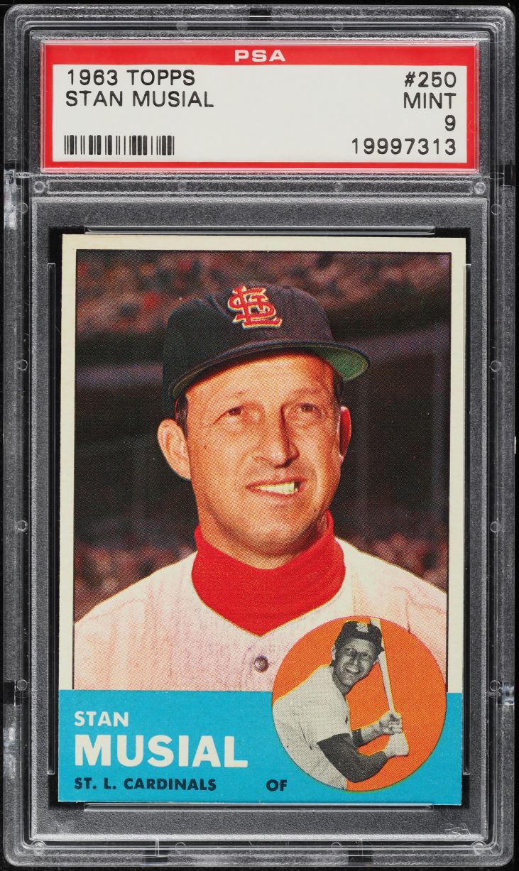 1963 Topps Stan Musial #250 PSA 9 MINT on Fanatics Collect