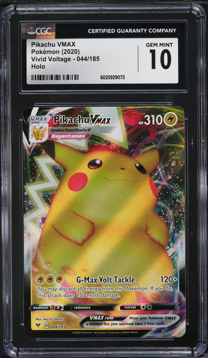 2020 Pokemon Sword & Shield Vivid Voltage Pikachu VMAX #44 CGC 10 GEM ...