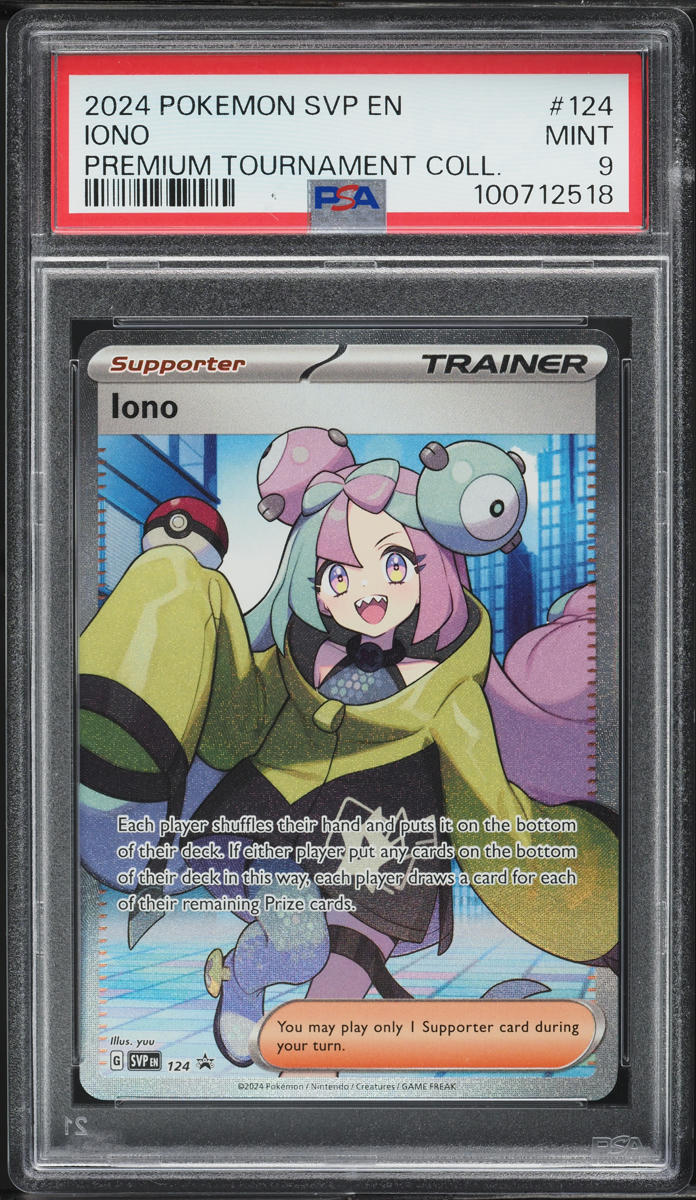 2024 Pokemon SV Promo Premium Tournament Collection Iono #124 PSA 9 ...