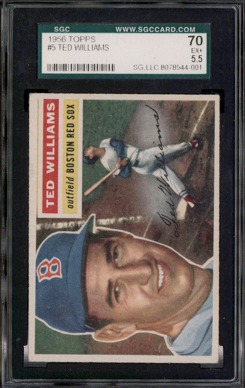 1956 Topps #5 Ted Williiams SGC 5.5 on Fanatics Collect