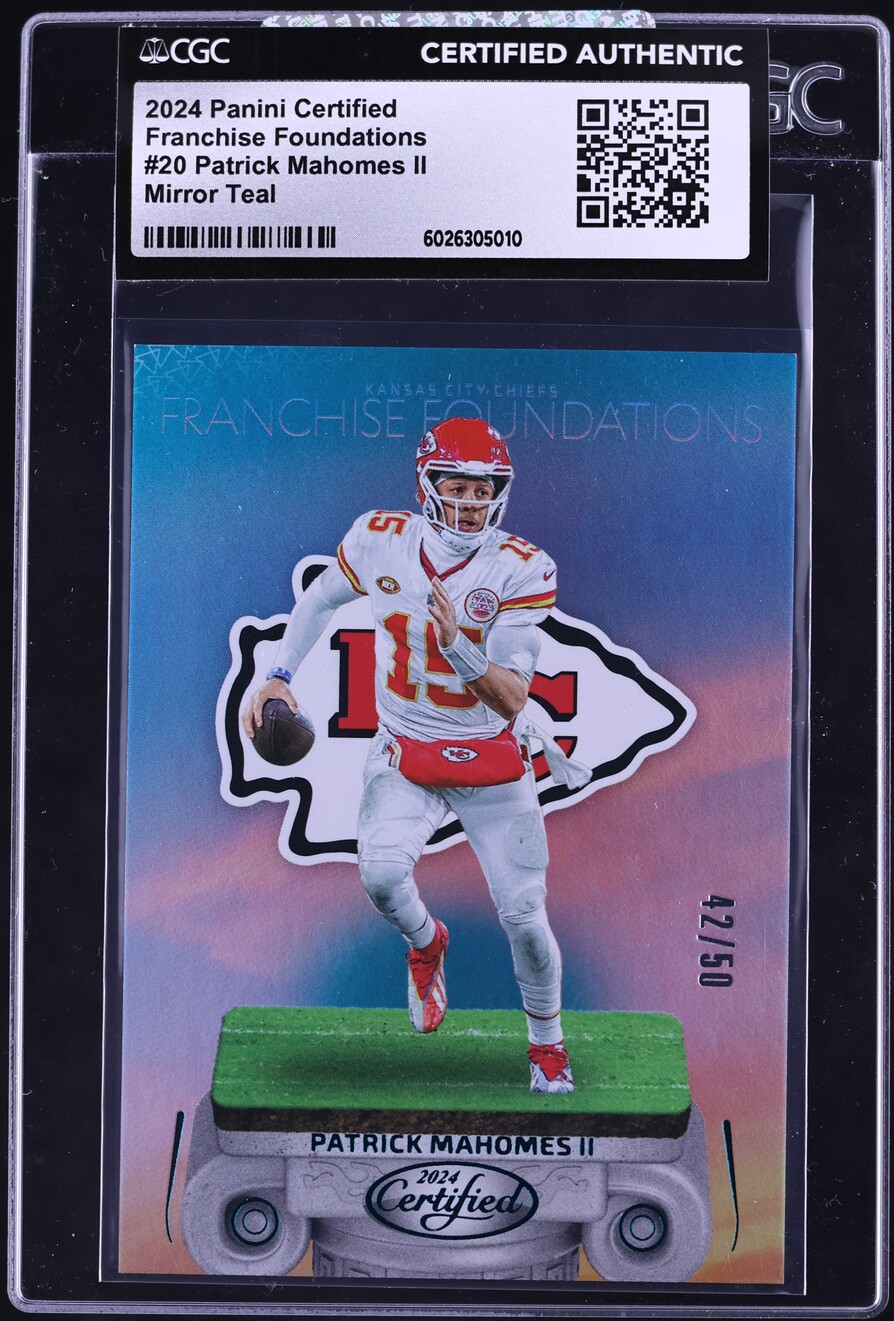 2024 Panini Certified Franchise Foundations Teal Patrick Mahomes II /50 ...