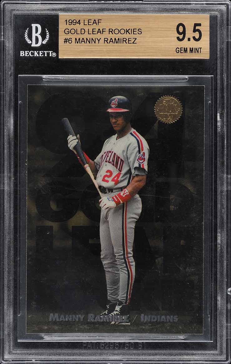 1994 Leaf Gold Rookies Manny Ramirez ROOKIE #6 BGS 9.5 GEM MINT on ...