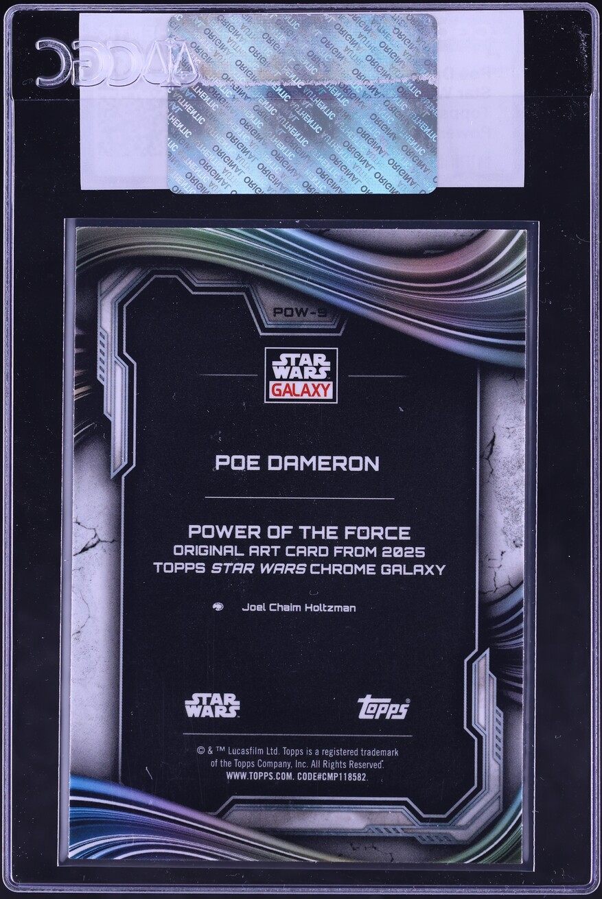 2025 Topps Chrome Star Wars Galaxy Power Of The Force Poe Dameron #POW ...