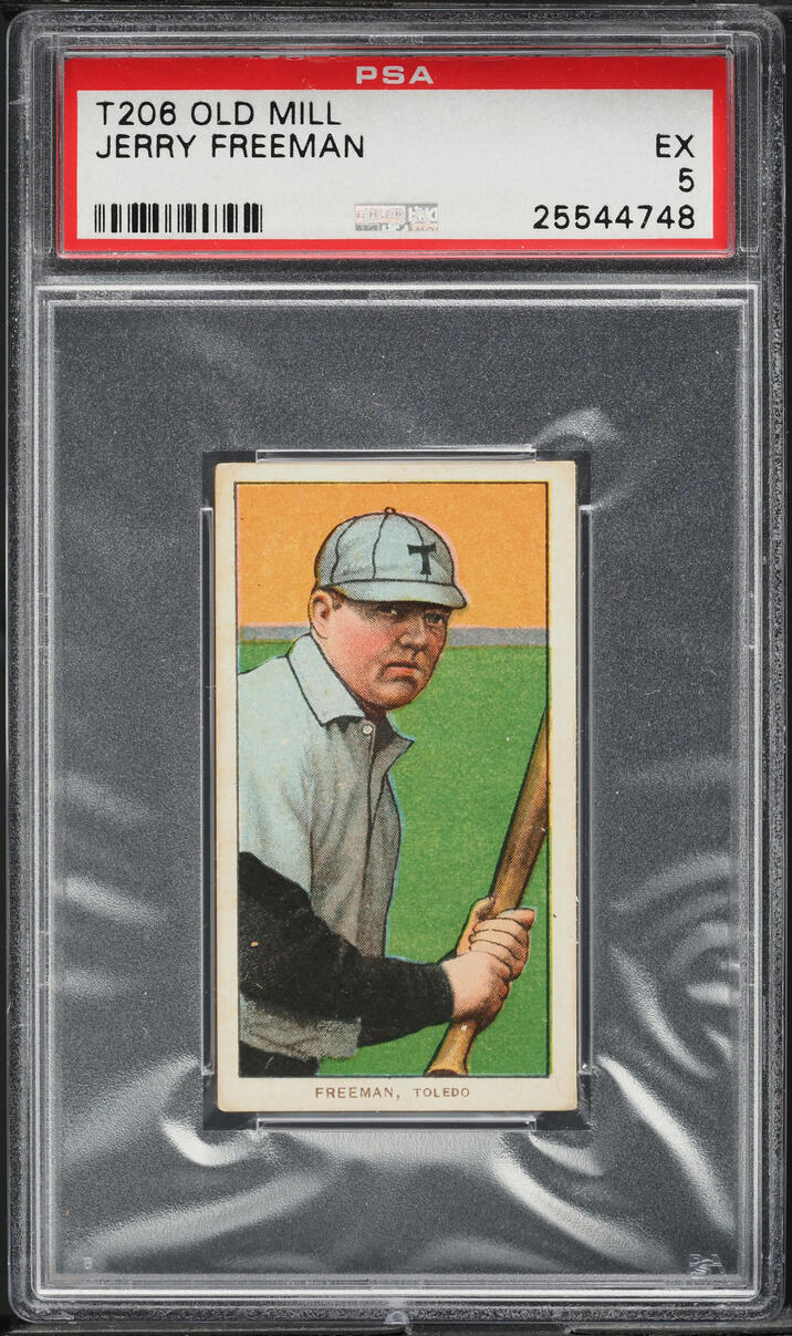 1909-11 T206 Jerry Freeman OLD MILL PSA 5 EX on Fanatics Collect