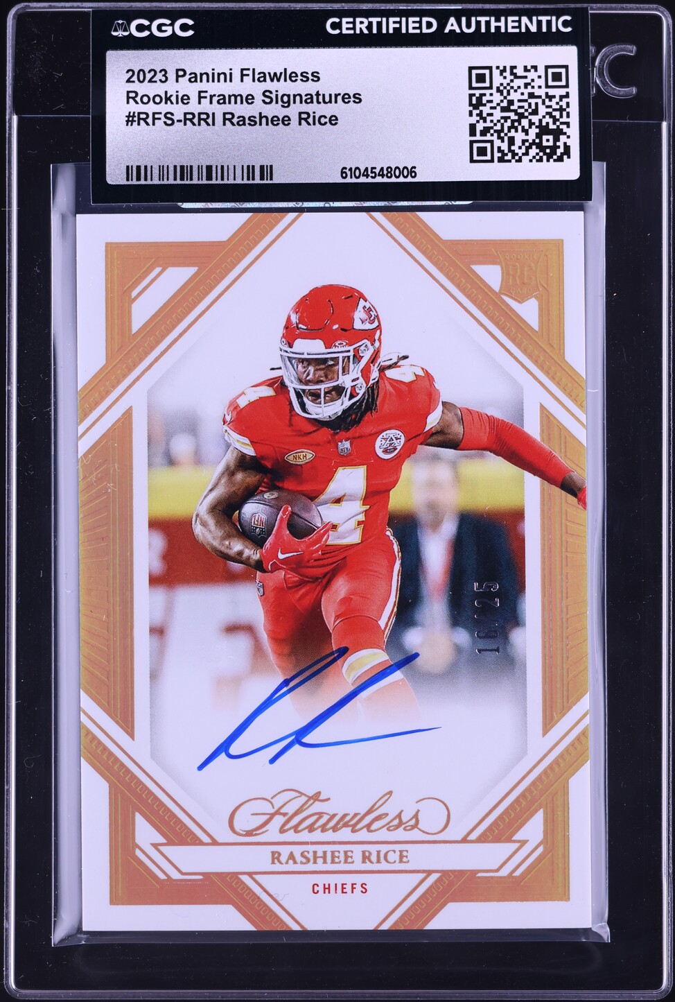 2023 Panini Flawless Frame Signatures Rashee Rice ROOKIE AUTO /25 #RFS ...
