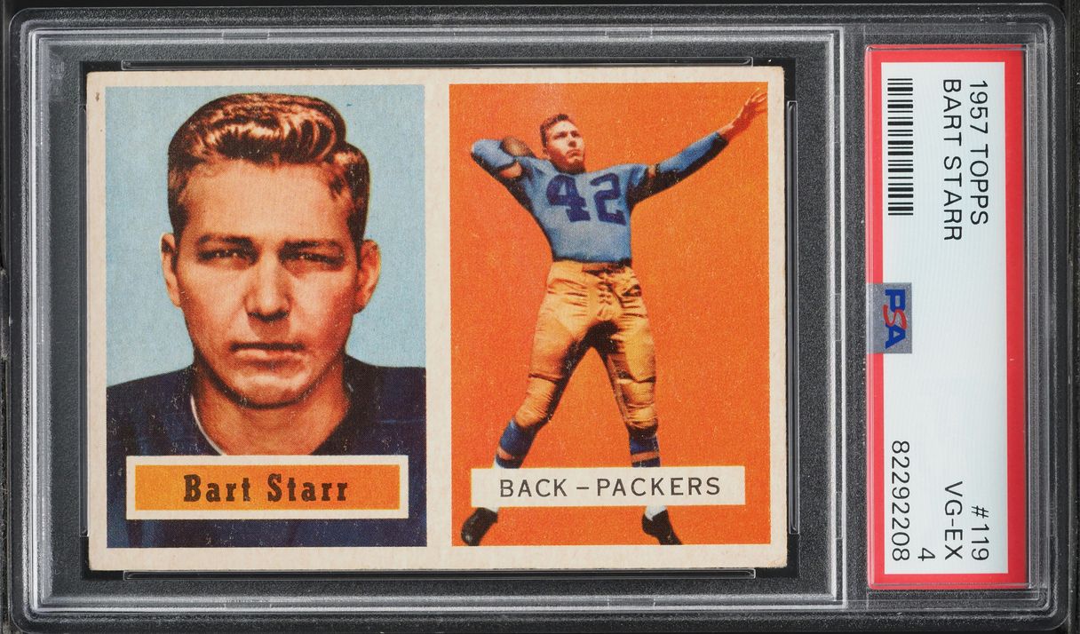 1957 Topps Football Bart Starr ROOKIE #119 PSA 4 VGEX on Fanatics Collect
