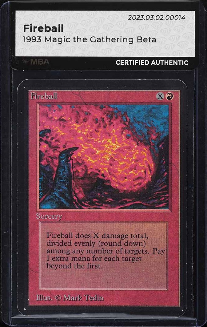 1993 Magic The Gathering MTG Alpha Fireball MBA AUTH on Fanatics Collect
