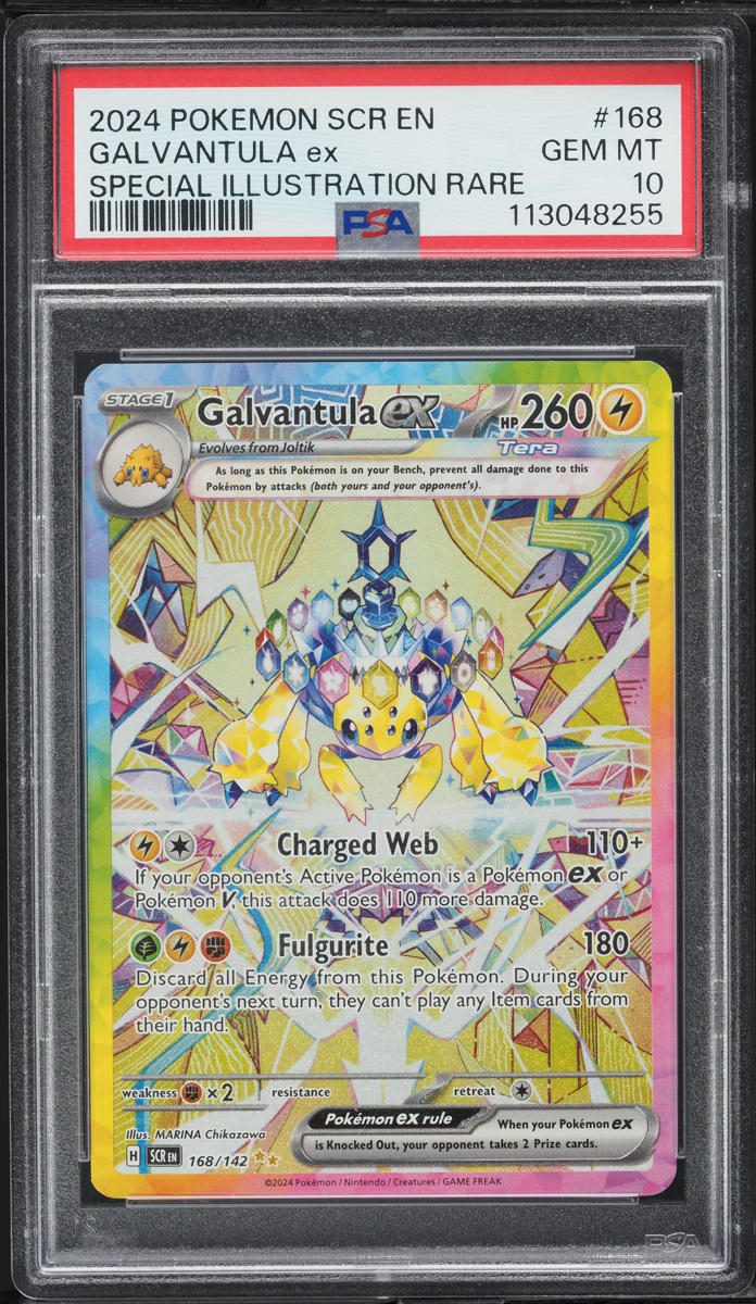 2024 Pokemon SV Stellar Crown SIR Galvantula ex #168 PSA 10 GEM MINT on ...
