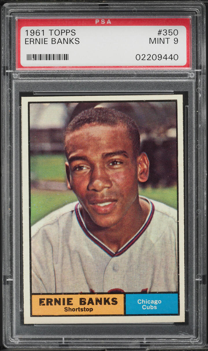 1961 Topps Ernie Banks #350 PSA 9 MINT on Fanatics Collect