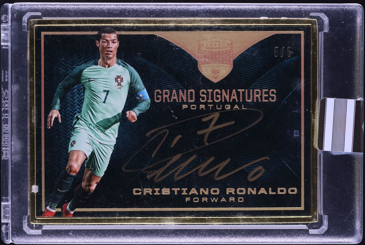 2018 Panini Eminence Grand Signatures Gold Cristiano Ronaldo AUTO 5/5 # ...