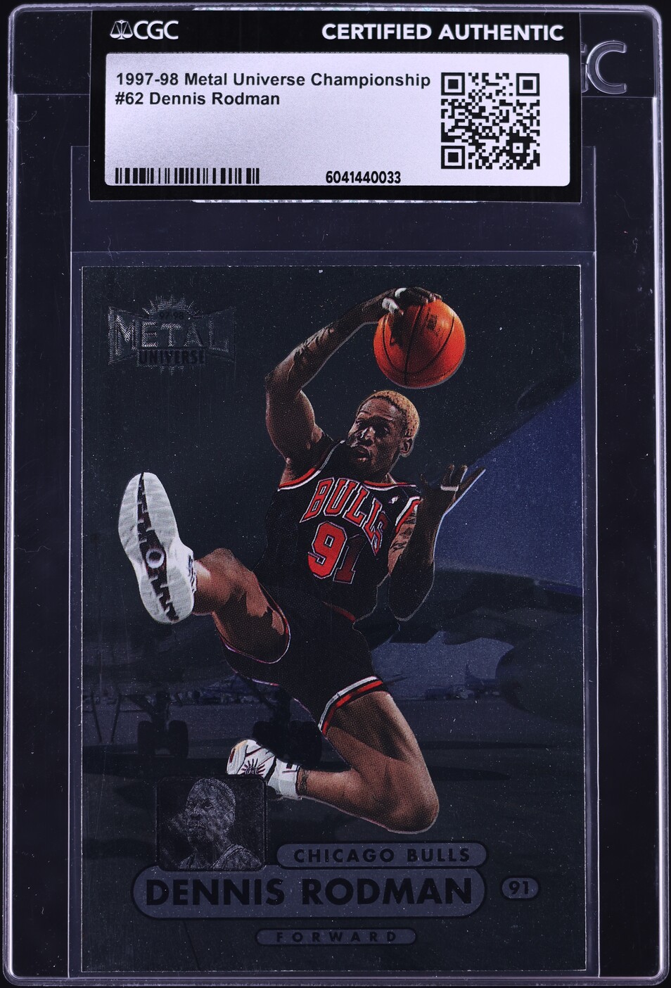 1997 Metal Universe Championship Dennis Rodman #62 CGC AUTH on Fanatics ...