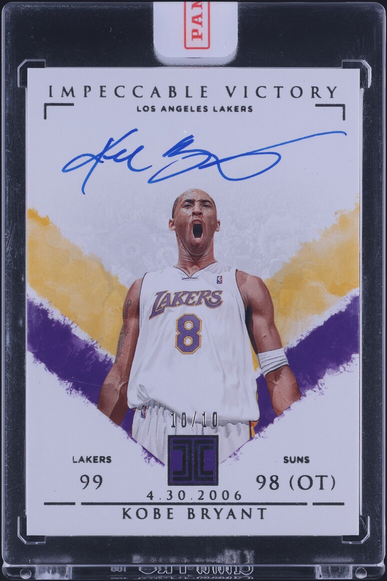 2019 Panini Impeccable Victory Kobe Bryant AUTO 10/10 #IV-KBR on ...