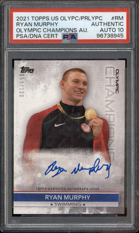 2021 Topps U.S. Olympic Champions Autograph Ryan Murphy Auto /100 PSA ...