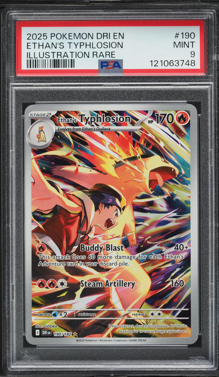 2025 Pokemon SV Destined Rivals IR Ethan's Typhlosion #190 PSA 9 MINT ...