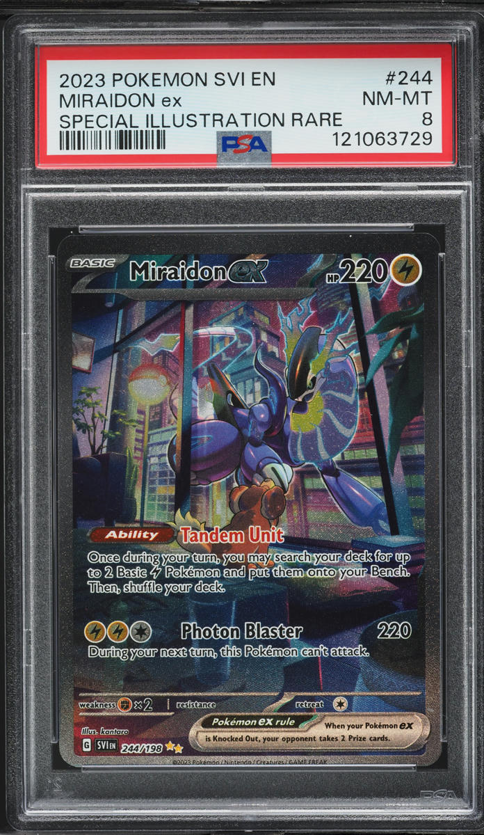 2023 Pokemon Scarlet & Violet SIR Miraidon ex #244 PSA 8 NM-MT on ...