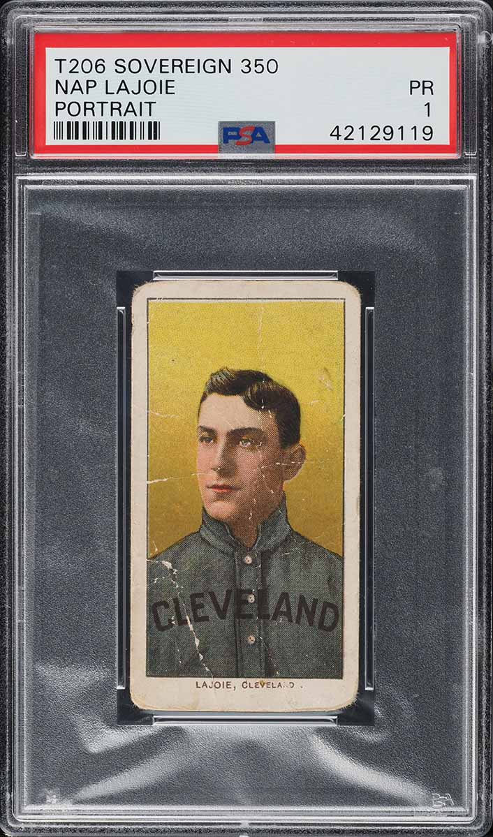 1909-11 T206 Nap Lajoie PORTRAIT, SOVEREIGN 350 PSA 1 PR on Fanatics ...