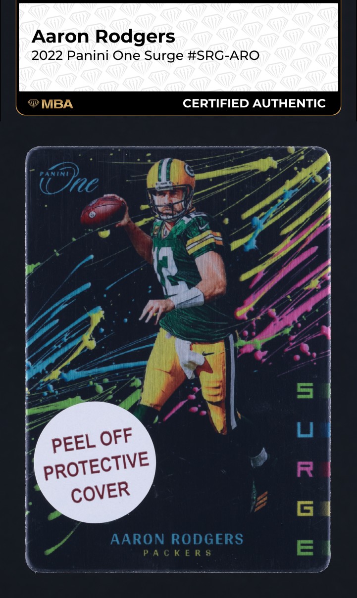 2022 Panini One Surge Aaron Rodgers #SRG-ARO MBA AUTH on Fanatics Collect