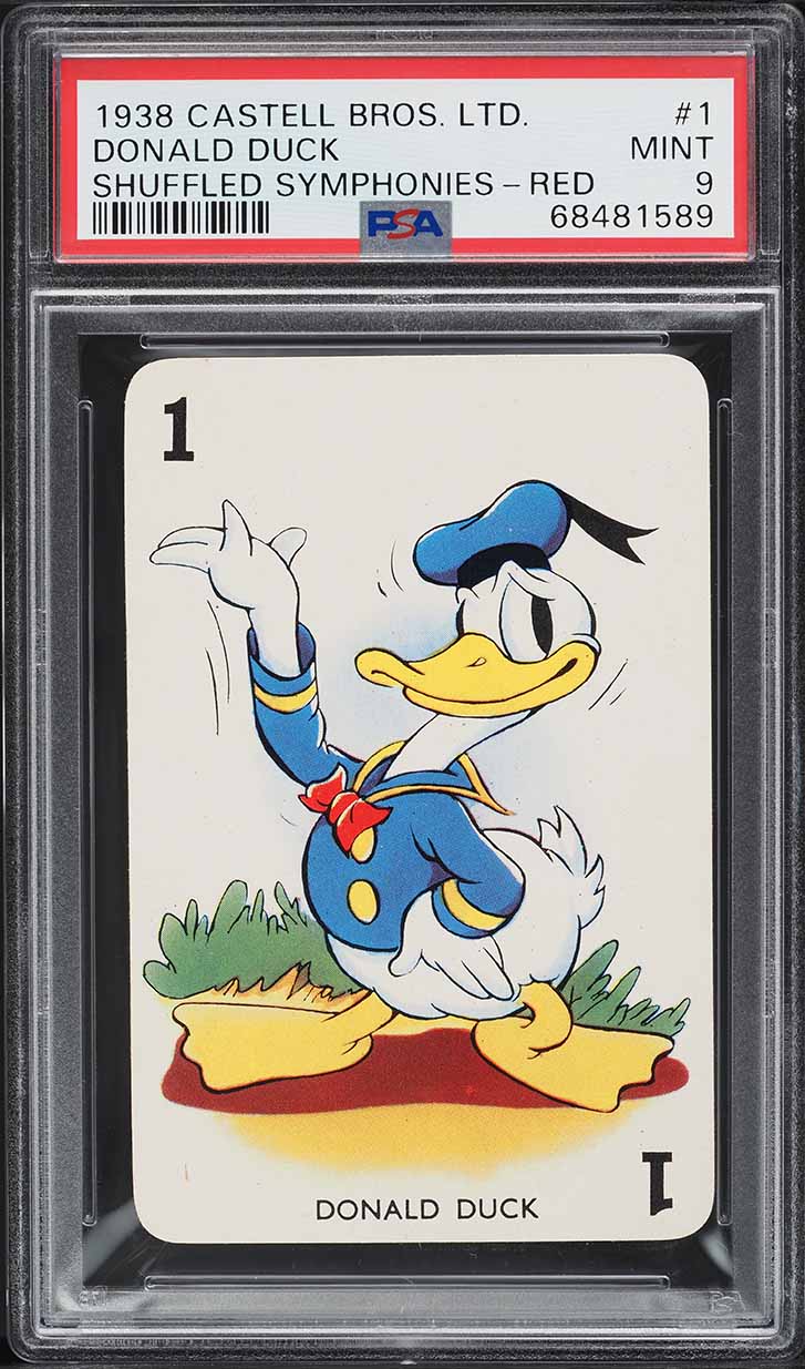 1938 Castell Bros. Disney Shuffled Symphonies Red Donald Duck #1 PSA 9 ...