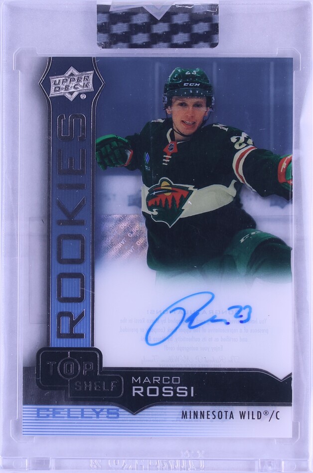 2022 Upper Deck Clear Cut Top Shelf Cellys Marco Rossi ROOKIE AUTO #TS ...