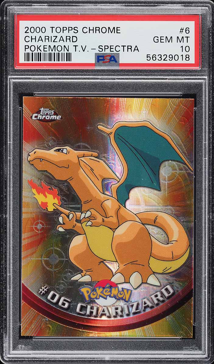 2000 Topps Chrome Pokemon Series 1 Spectra Charizard #6 PSA 10 GEM MINT ...