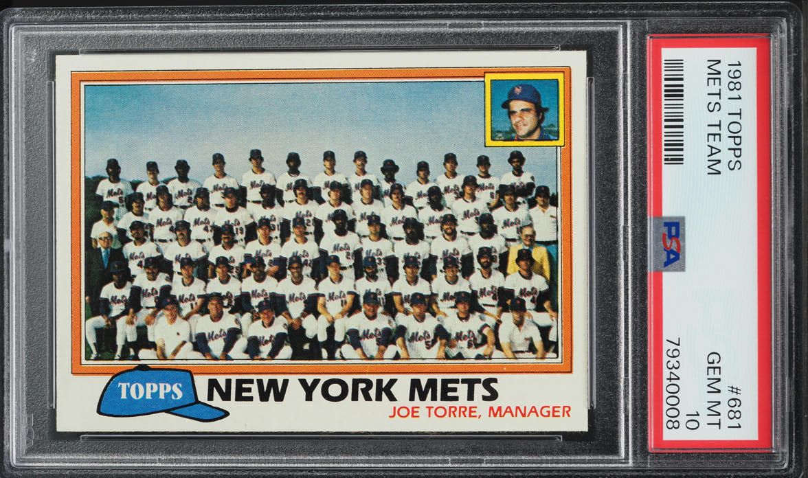 1981 Topps Mets Team #681 PSA 10 GEM MINT on Fanatics Collect
