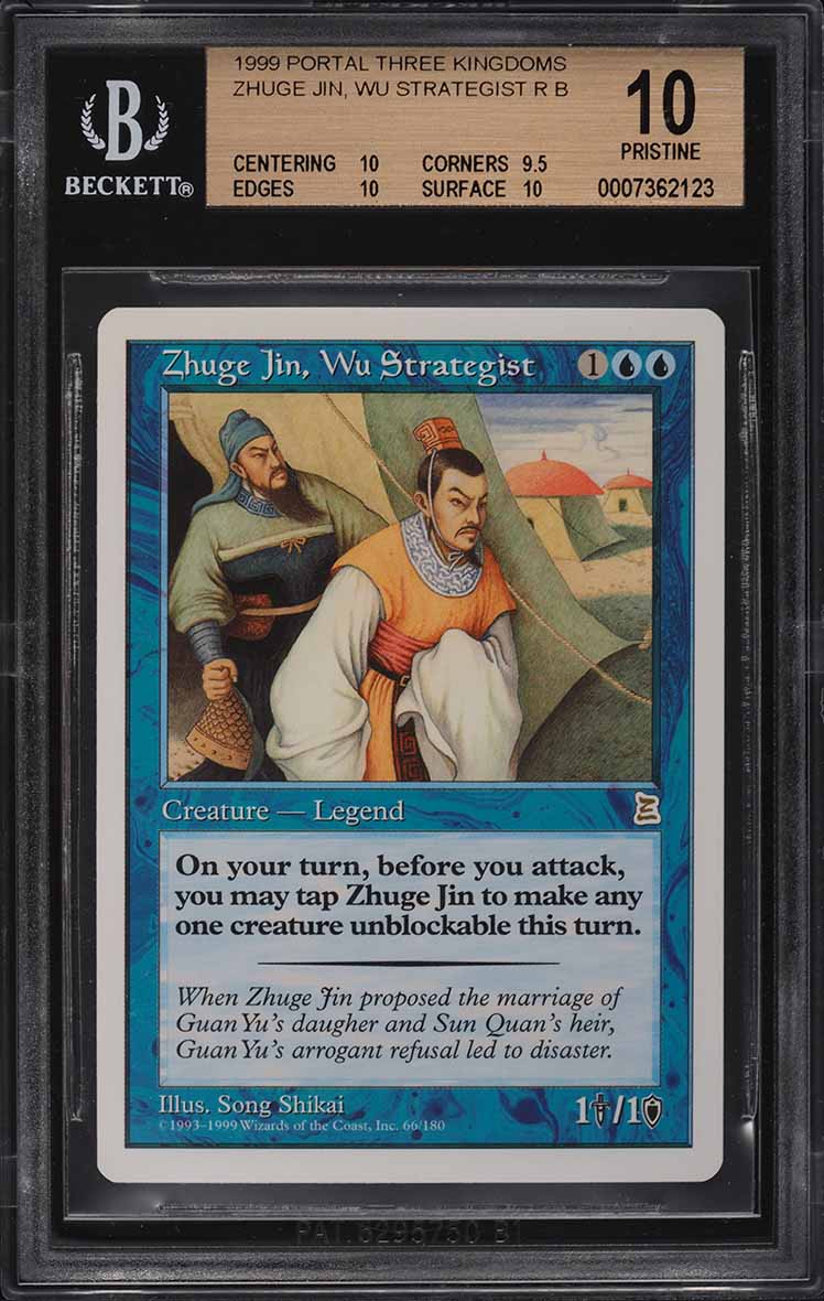 1999 Magic The Gathering MTG Three Kingdoms Zhuge Jin, Wu Strategist BGS 10 on Fanatics Collect
