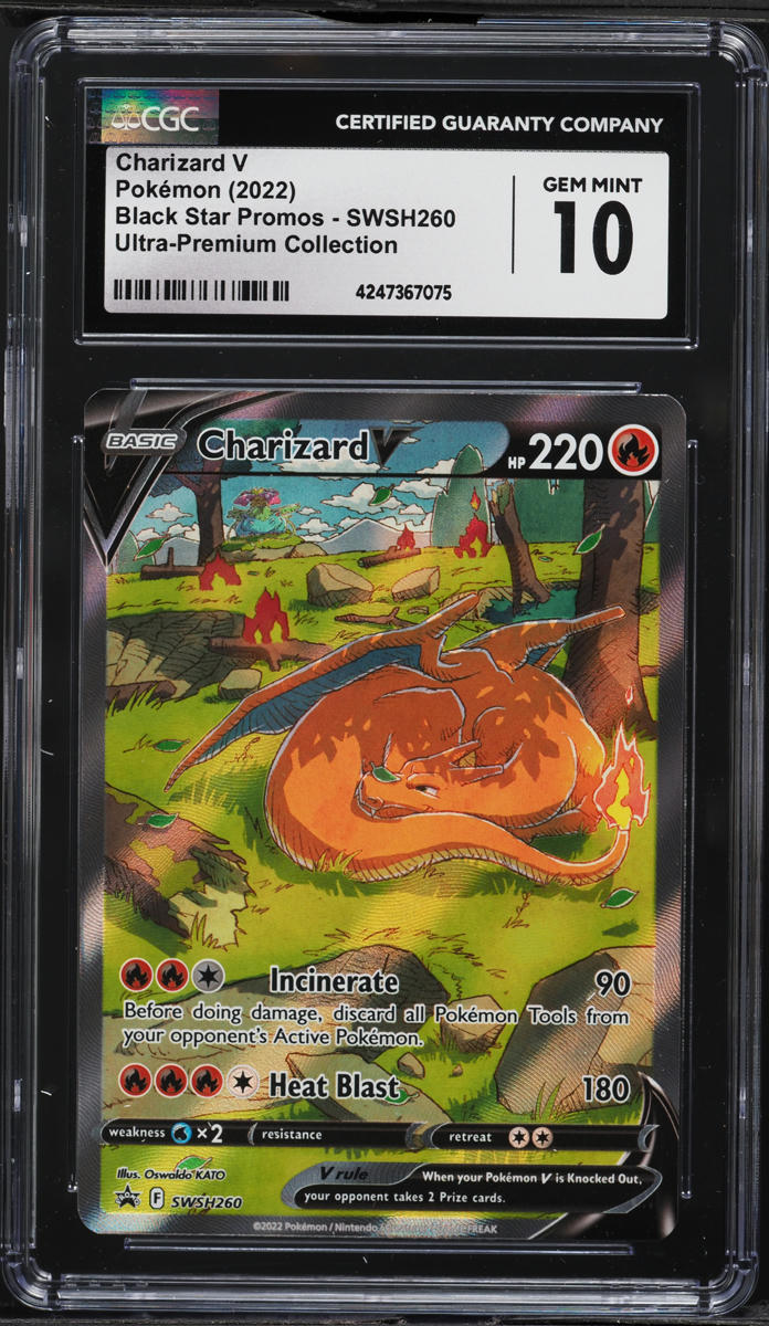 2022 Pokemon Sword & Shield Black Star Promo Ultra Premium Charizard V ...