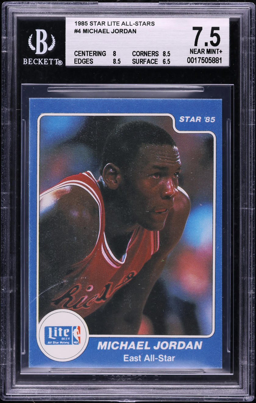 1984 Star Lite All-Stars Michael Jordan ROOKIE #4 BGS 7.5 NRMT+ on ...