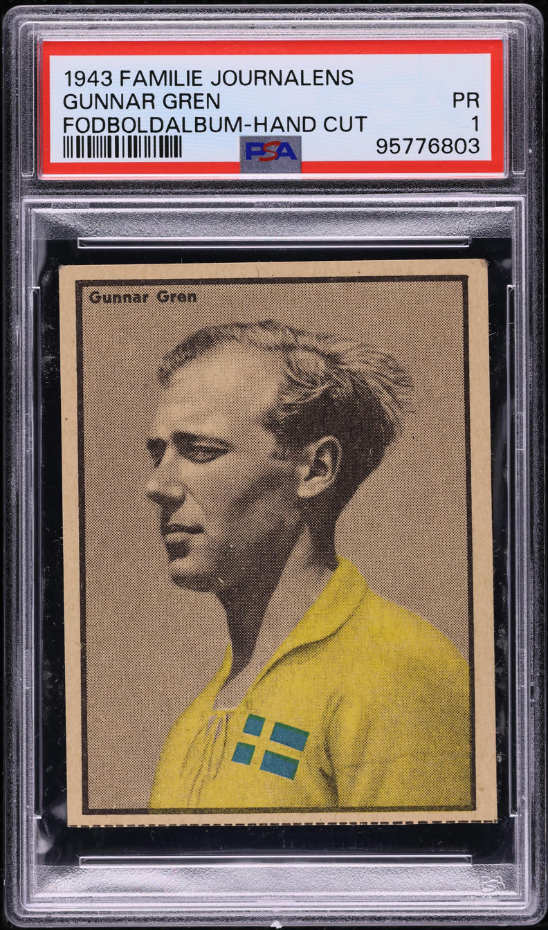 1943 Familie Journalens Fodboldalbum Gunnar Gren ROOKIE PSA 1 PR on Fanatics Collect