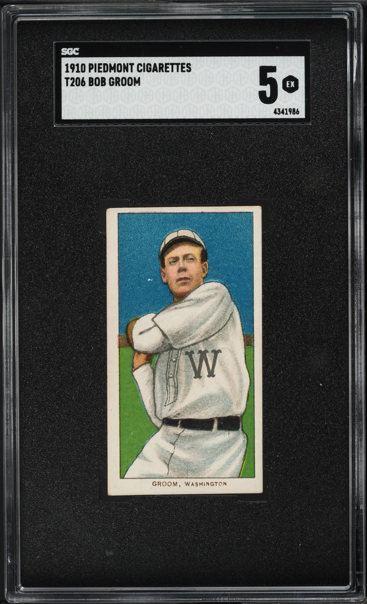 1909-11 T206 Bob Groom SGC 5 EX on Fanatics Collect
