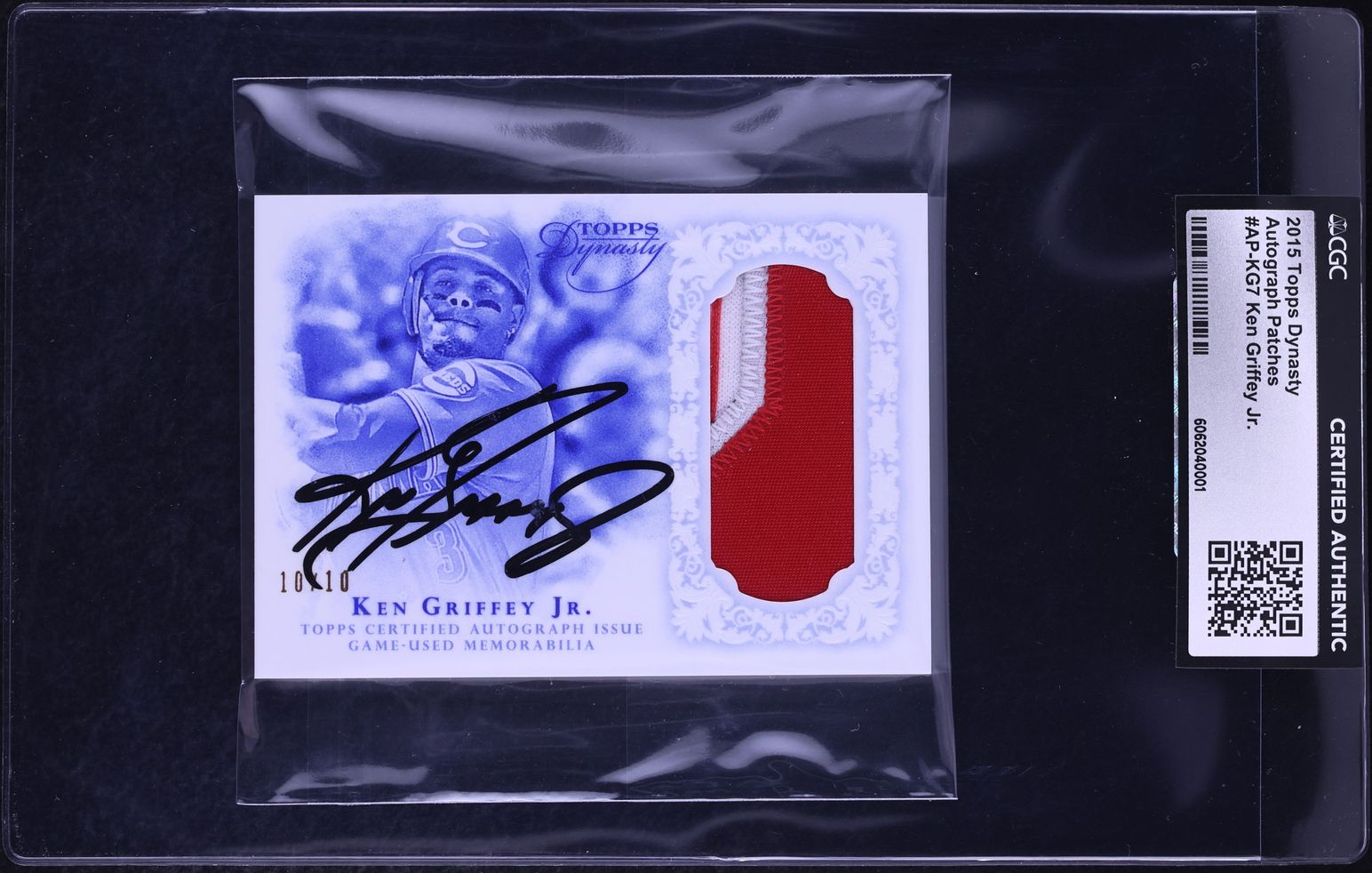 2015 Topps Dynasty Ken Griffey Jr. PATCH AUTO 10/10 #AP-KG7 CGC AUTH on ...