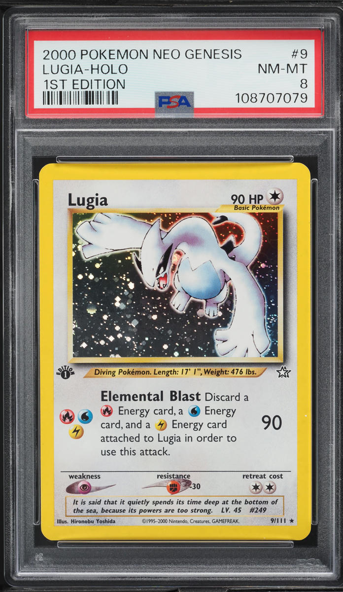 2000 Pokemon Neo Genesis 1st Edition Holo Lugia #9 PSA 8 NM-MT on Fanatics Collect
