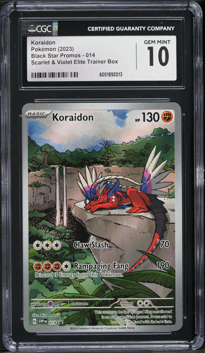 2023 Pokemon Scarlet & Violet Black Star Promo ETB Koraidon #14 CGC 10 ...