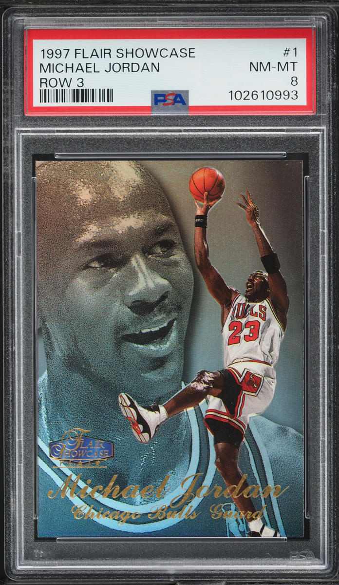 1997 Flair Showcase Row 3 Michael Jordan #1 PSA 8 NM-MT on Fanatics Collect