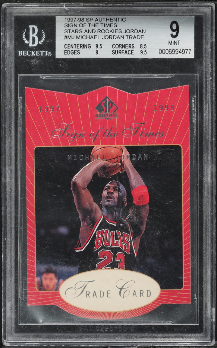 1997 SP Authentic Sign Of The Times Stars & Rookies Michael Jordan BGS ...