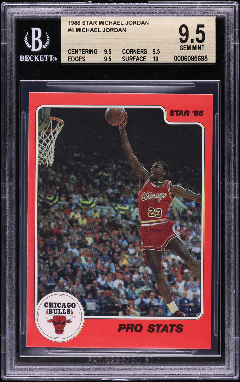 1986 Star MJ Michael Jordan ROOKIE #4 BGS 9.5 GEM MINT on Fanatics Collect