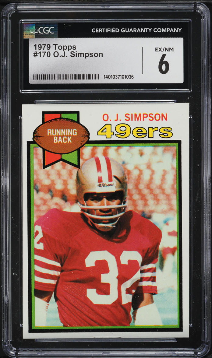 1979 Topps Football O.J. Simpson #170 CGC 6 EXMT on Fanatics Collect