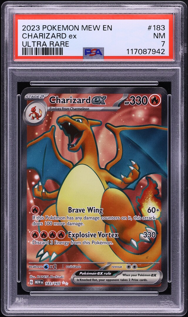 2023 Pokemon Scarlet & Violet 151 Full Art Charizard ex #183 PSA 7 NRMT ...