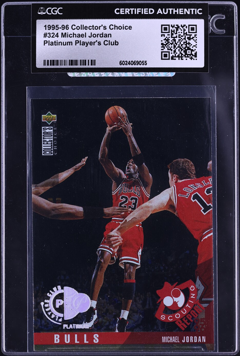 1995 Collector's Choice Platinum Player's Club Michael Jordan #324 CGC AUTH on Fanatics Collect