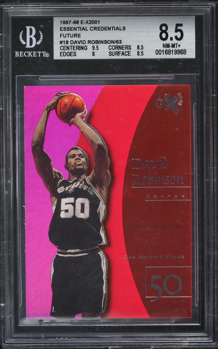 1997 Skybox E-X2001 Essential Credentials Future David Robinson /63 #18 ...